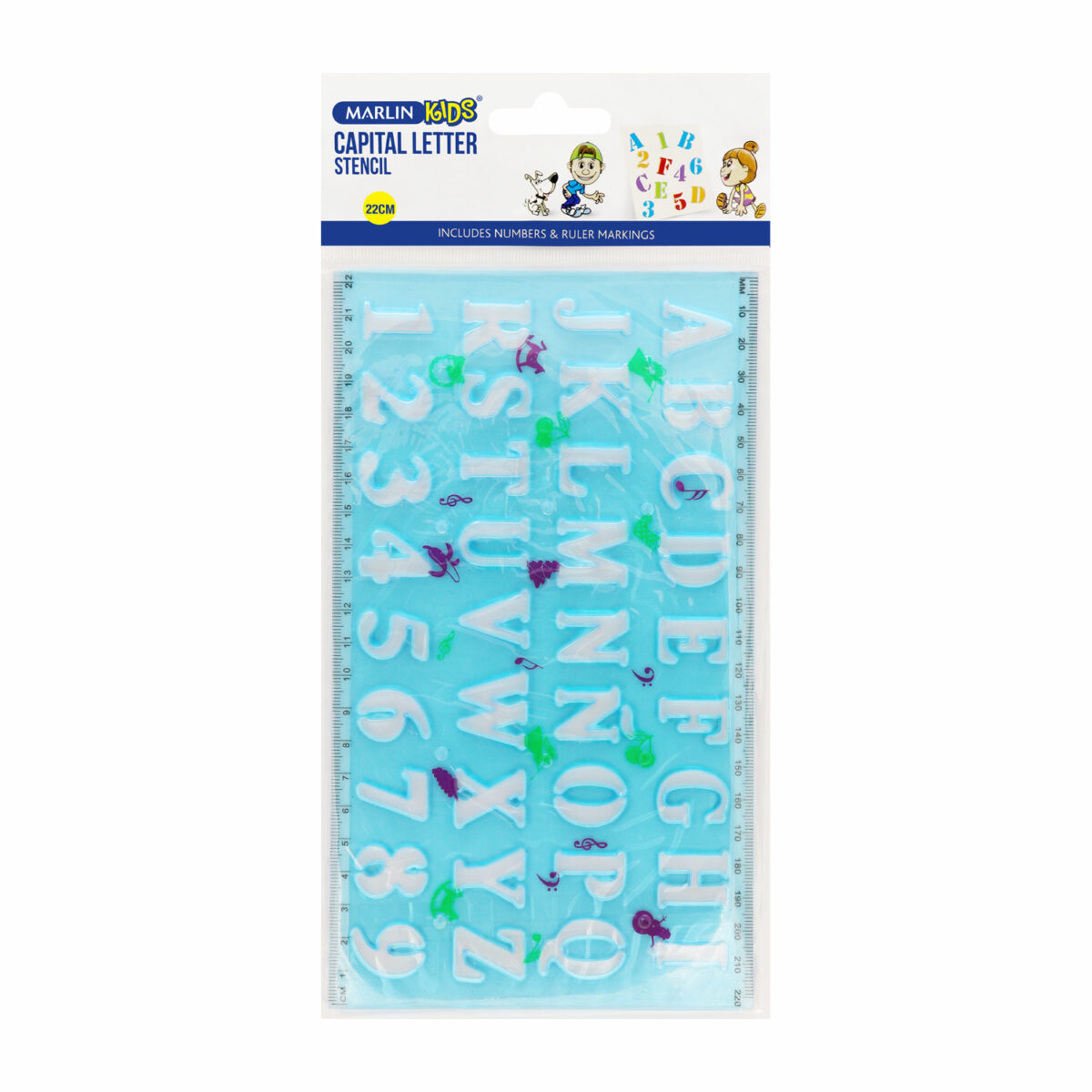 Marlin Capital Letter Stencil With Ruler Marking – Shopperdeals